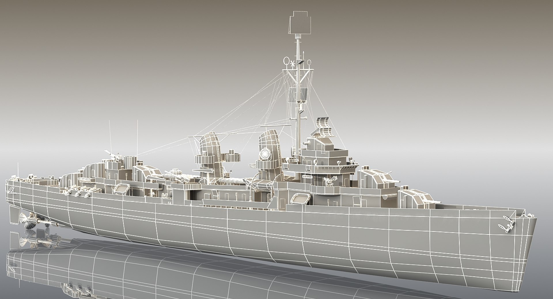 3D blue devil uss melvin - TurboSquid 1222954