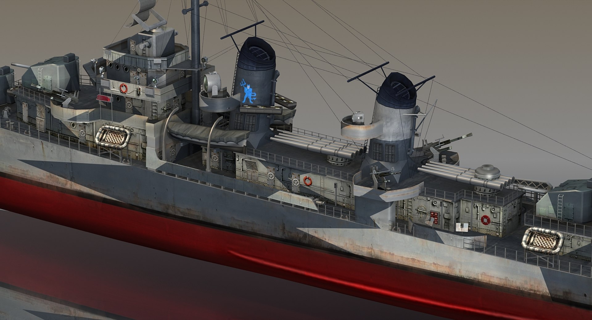 3D blue devil uss melvin - TurboSquid 1222954