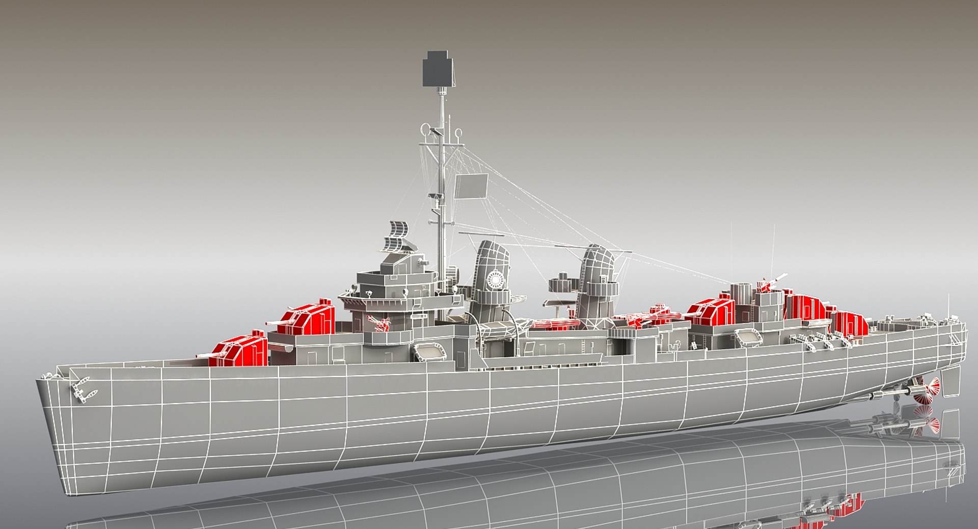 3D blue devil uss melvin - TurboSquid 1222954