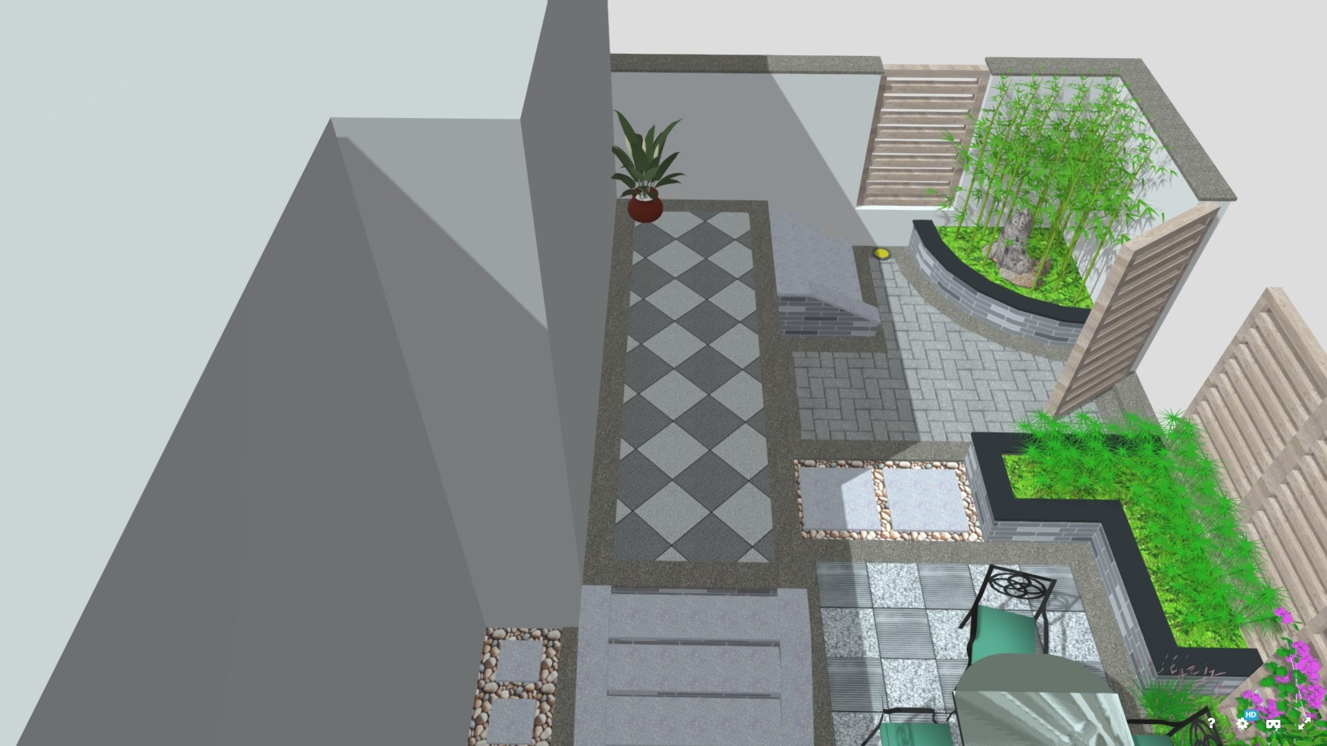 Free 3D Modern Small Garden Kit Outdoor Space 3D Printable Multi-Format ...