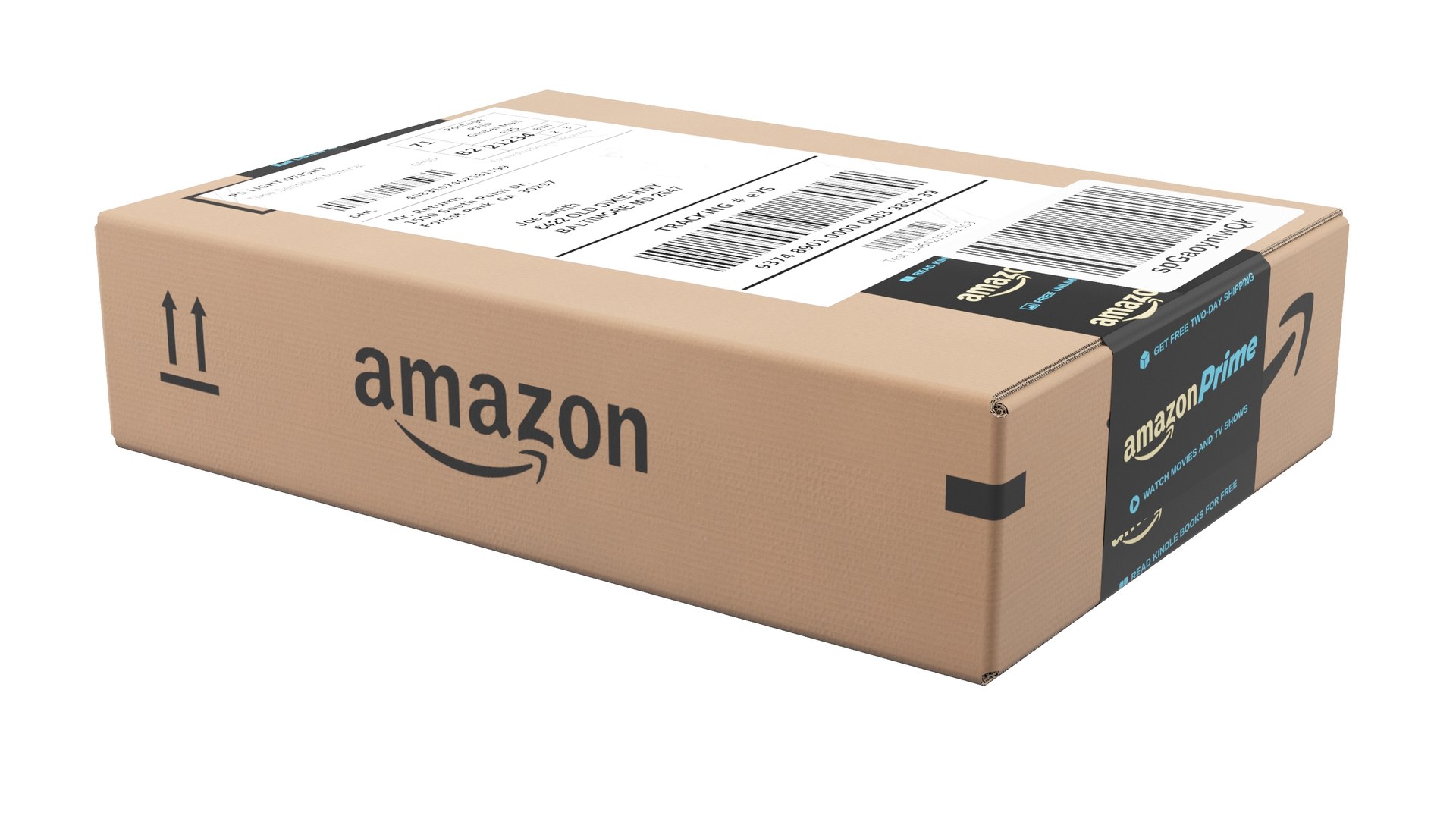 Amazon Parcels Box 23x16x5cm 3D Model - TurboSquid 1990935