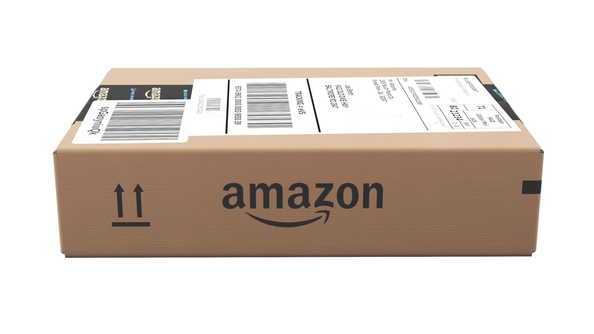 Amazon Parcels Box 23x16x5cm 3D Model - TurboSquid 1990935