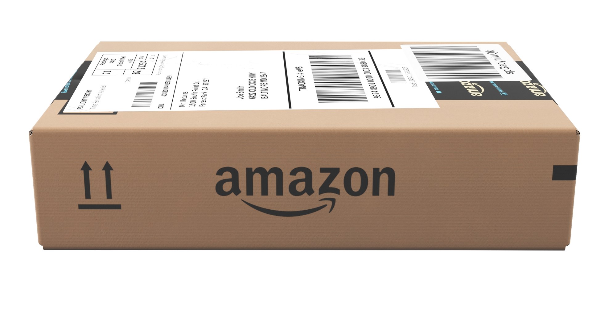 Amazon Parcels Box 23x16x5cm 3D Model - TurboSquid 1990935