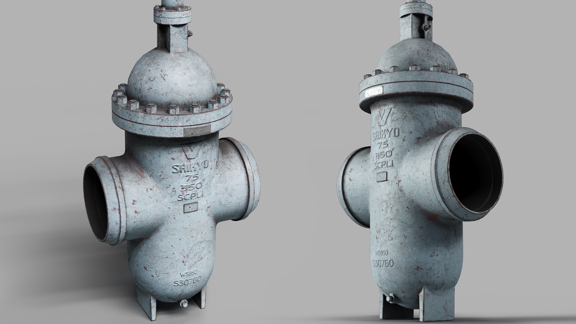 Industrial used valves 3D - TurboSquid 2148492