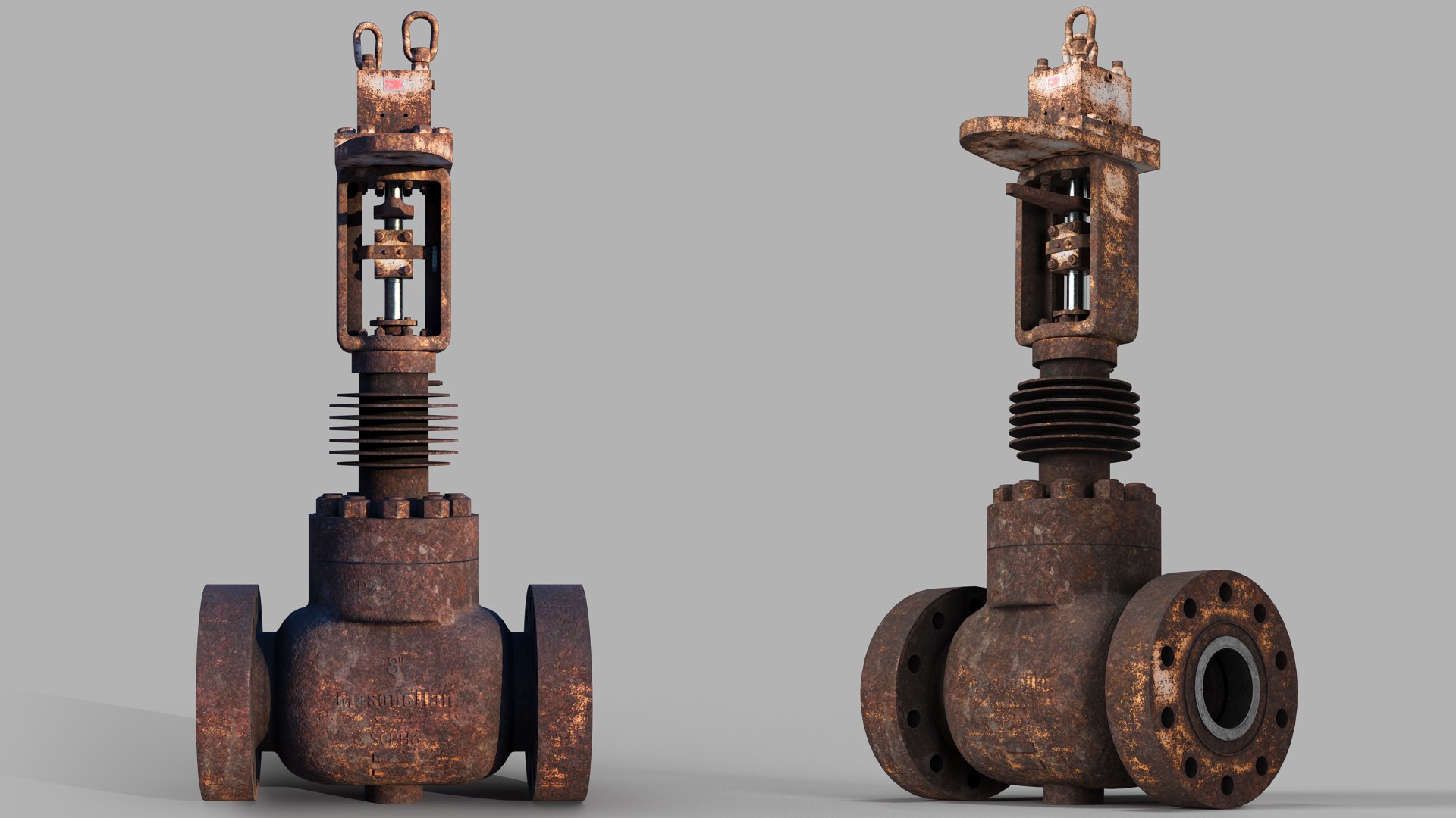 Industrial used valves 3D - TurboSquid 2148492