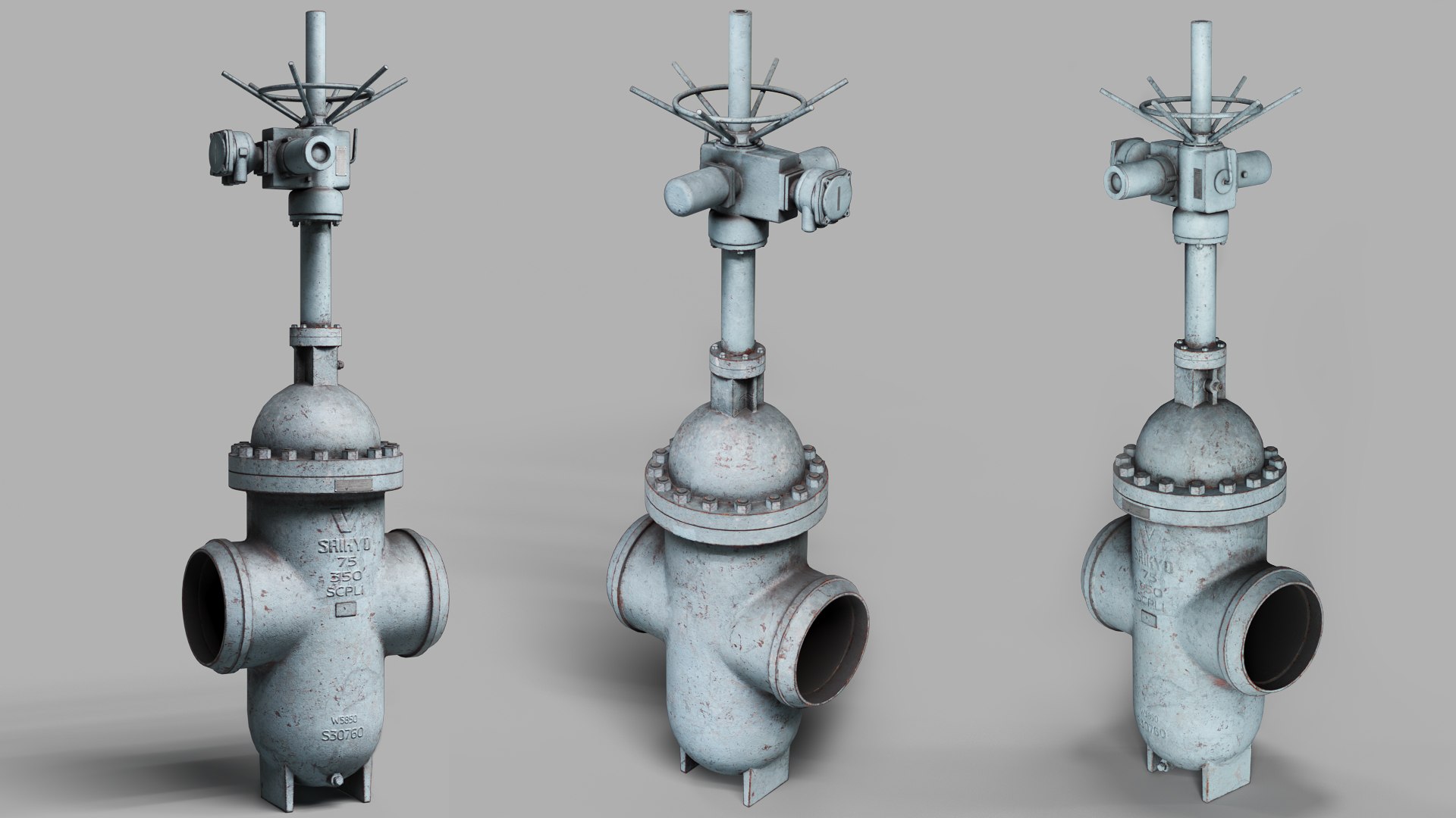 Industrial used valves 3D - TurboSquid 2148492