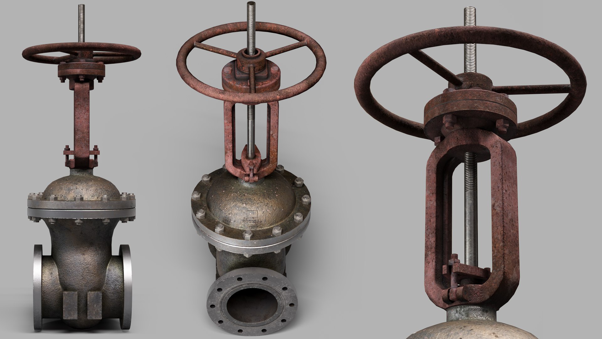 Industrial used valves 3D - TurboSquid 2148492