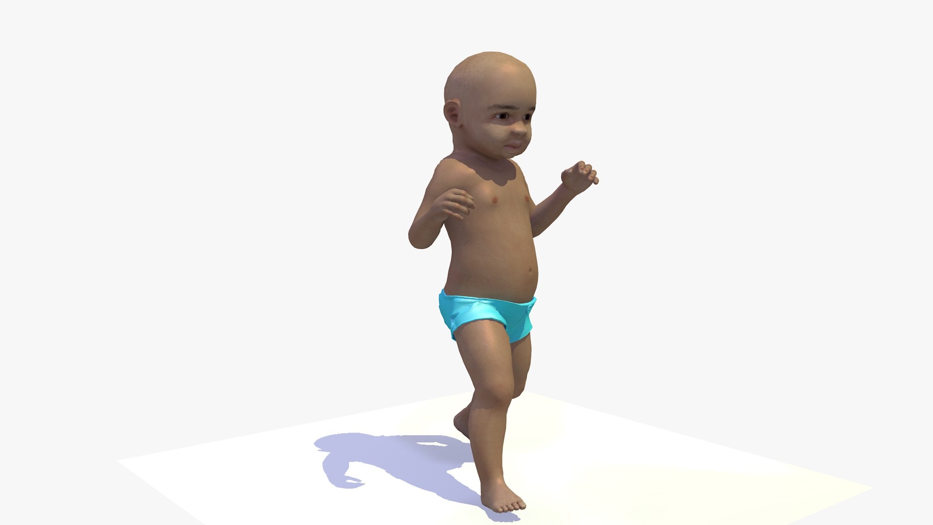3D Model WALKING EURO BABY2 STATIC C4D - TurboSquid 1883300