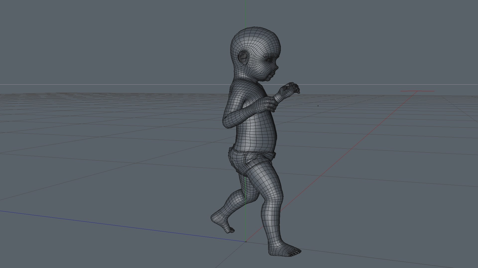 3D Model WALKING EURO BABY2 STATIC C4D - TurboSquid 1883300