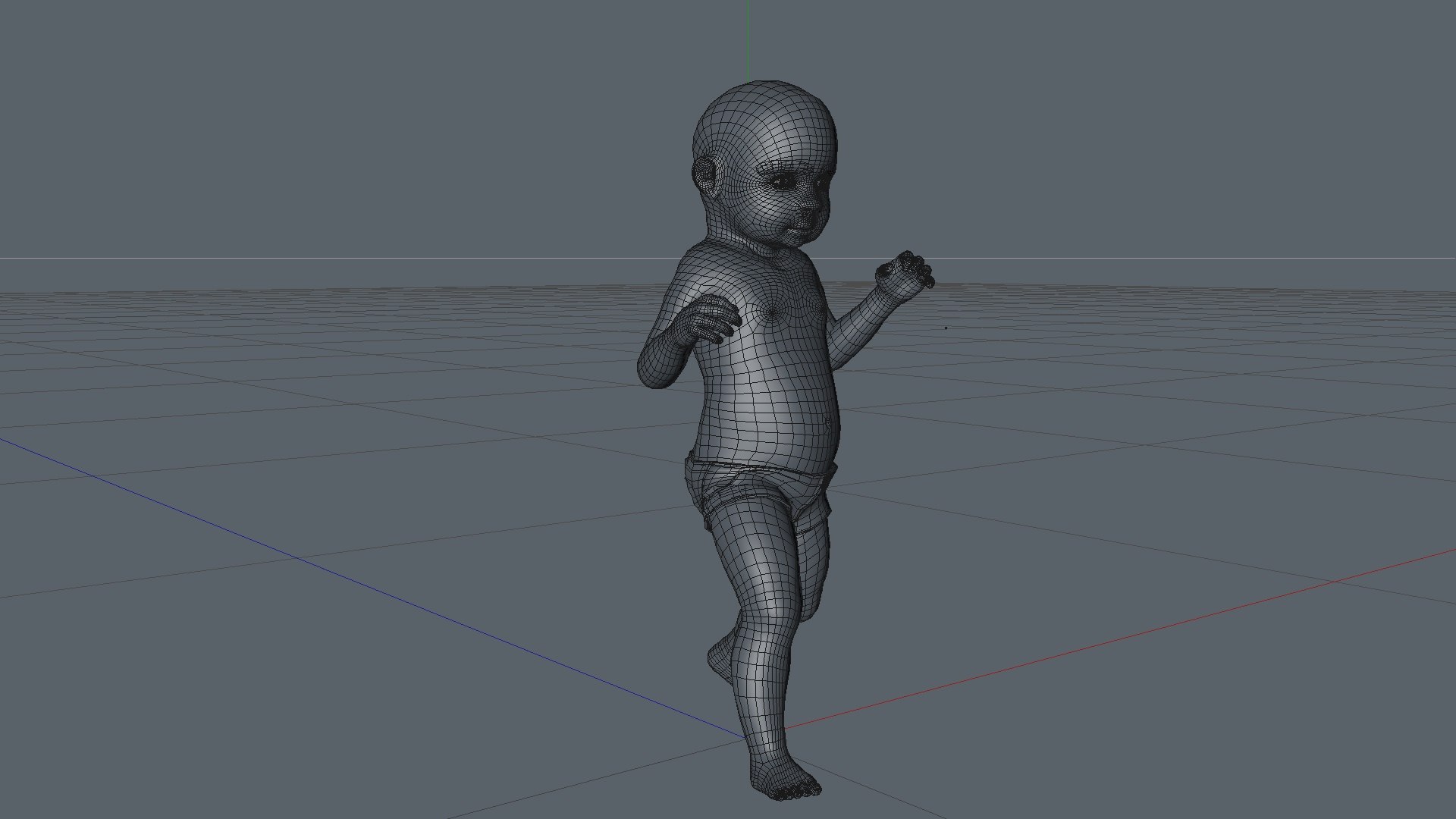 3D Model WALKING EURO BABY2 STATIC C4D - TurboSquid 1883300