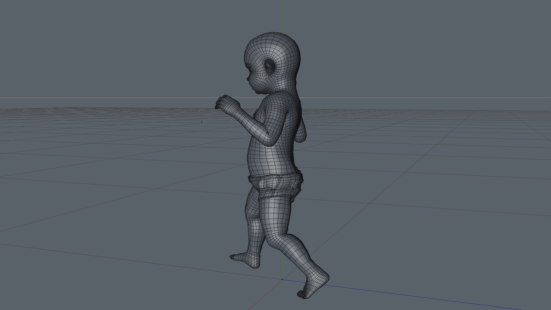 3D Model WALKING EURO BABY2 STATIC C4D - TurboSquid 1883300