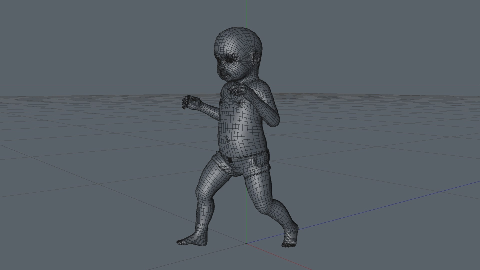 3D Model WALKING EURO BABY2 STATIC C4D - TurboSquid 1883300