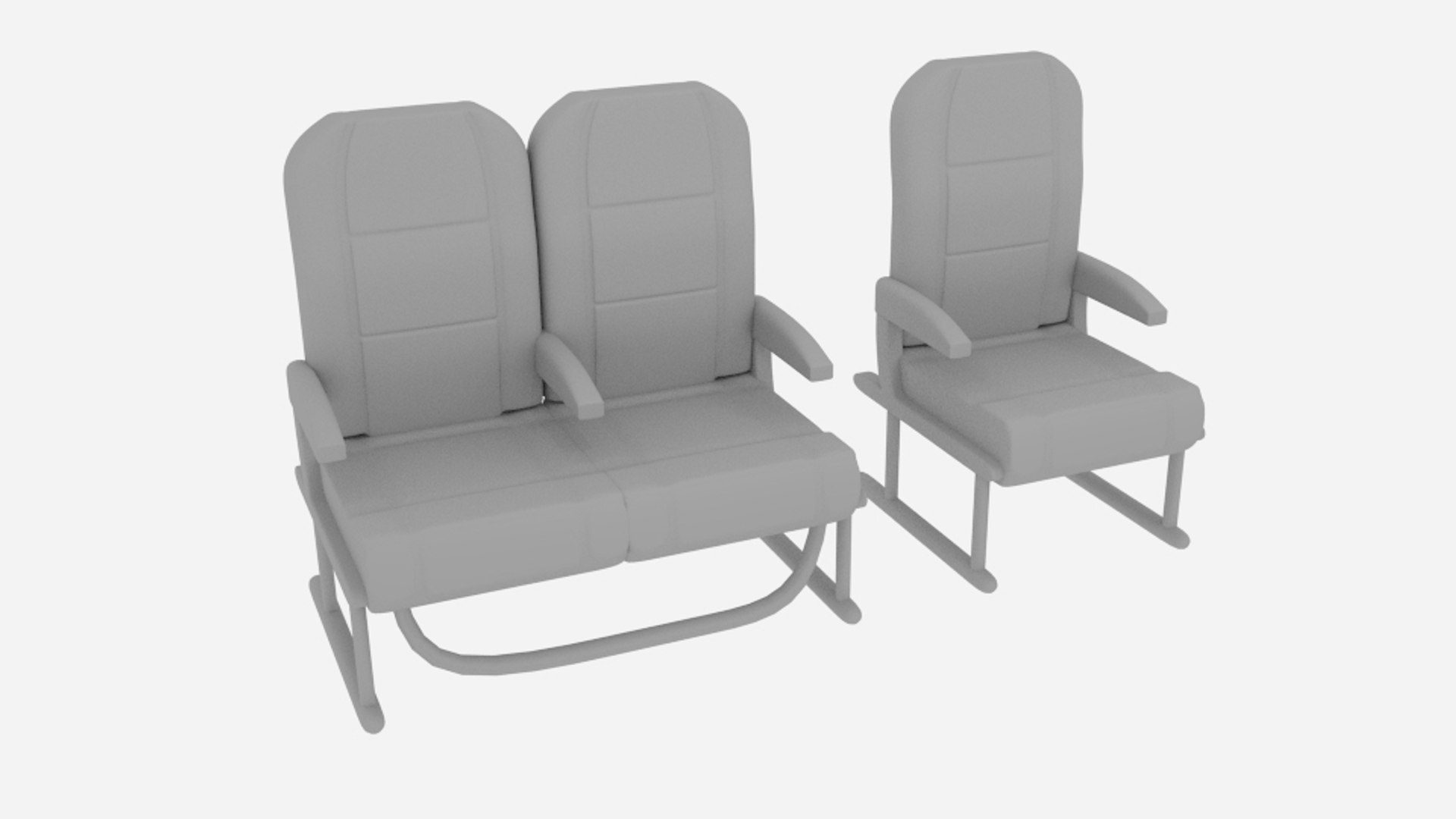Plane Seat 3D Model - TurboSquid 1289766