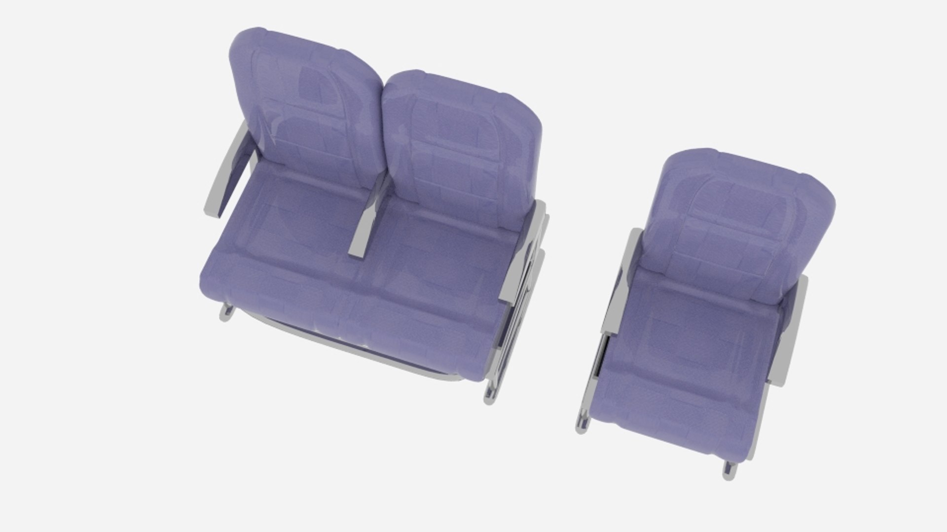 Plane Seat 3D Model - TurboSquid 1289766