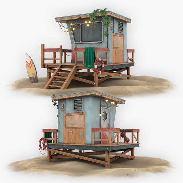 modelo 3d Lifeguard House - TurboSquid 2030046
