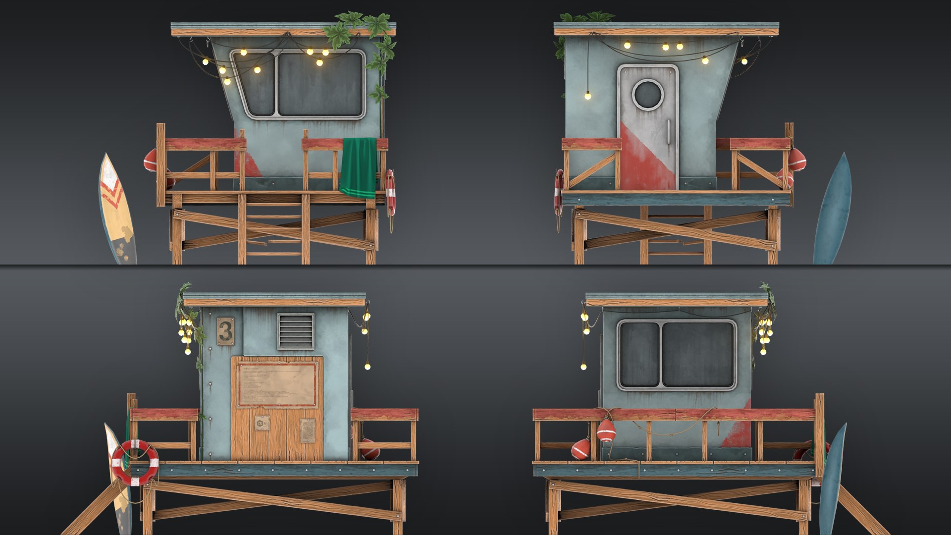 Lifeguard House 3D Model - TurboSquid 2030046