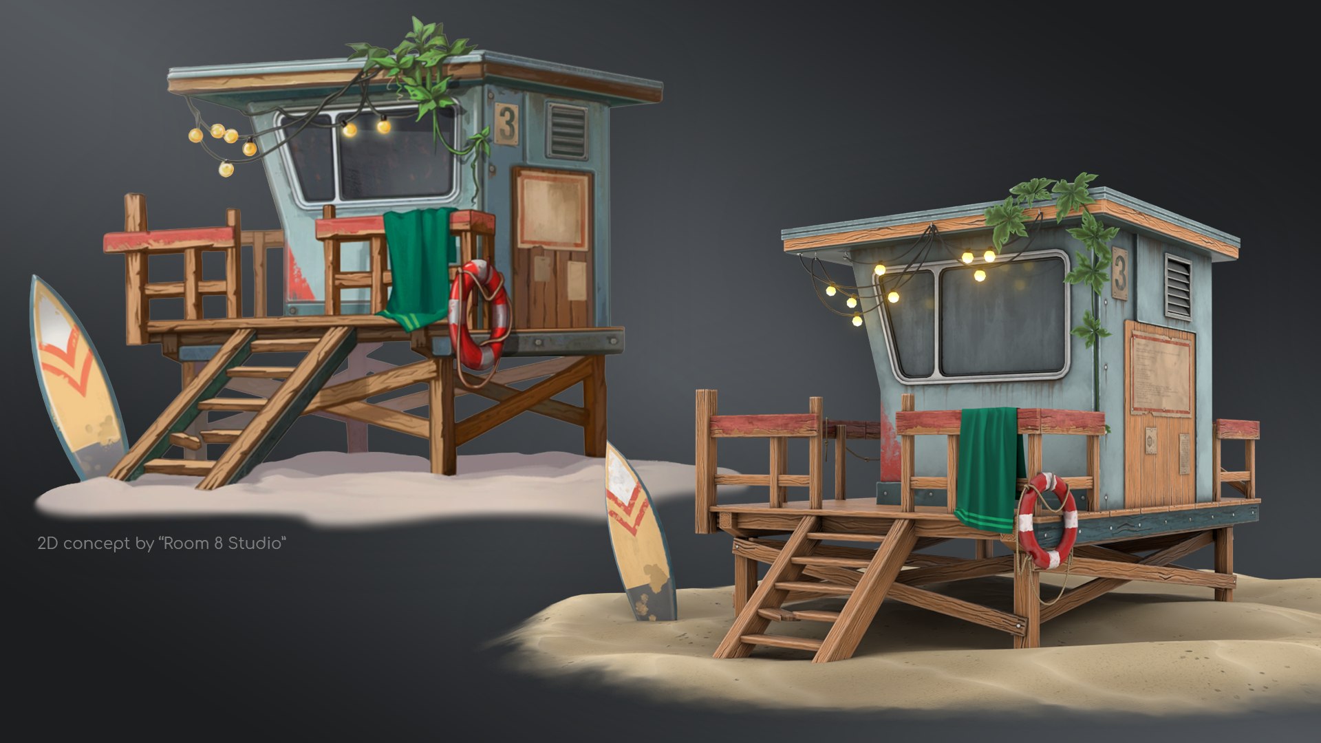 Lifeguard House 3D Model - TurboSquid 2030046