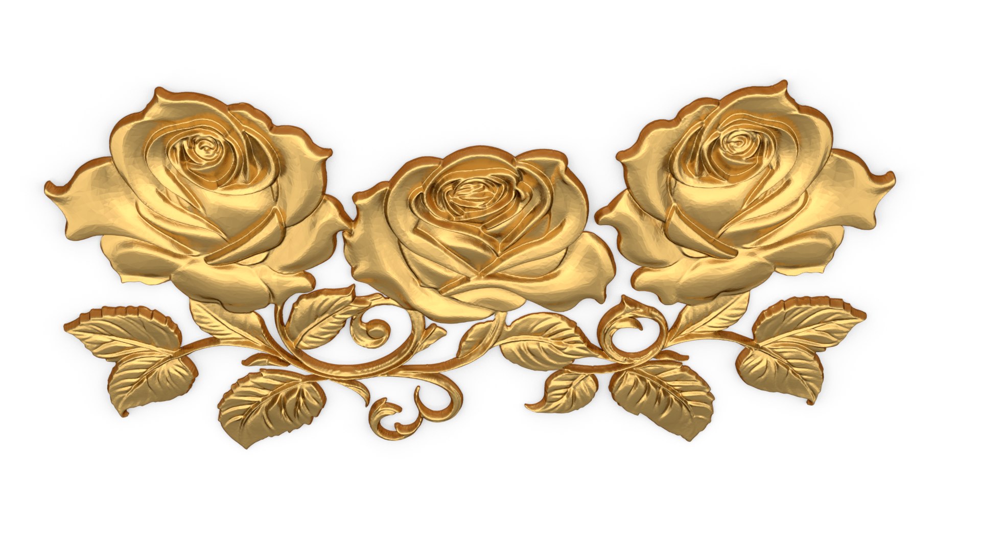 Mural classic flowers decor ornament 03 3D model - TurboSquid 2175078