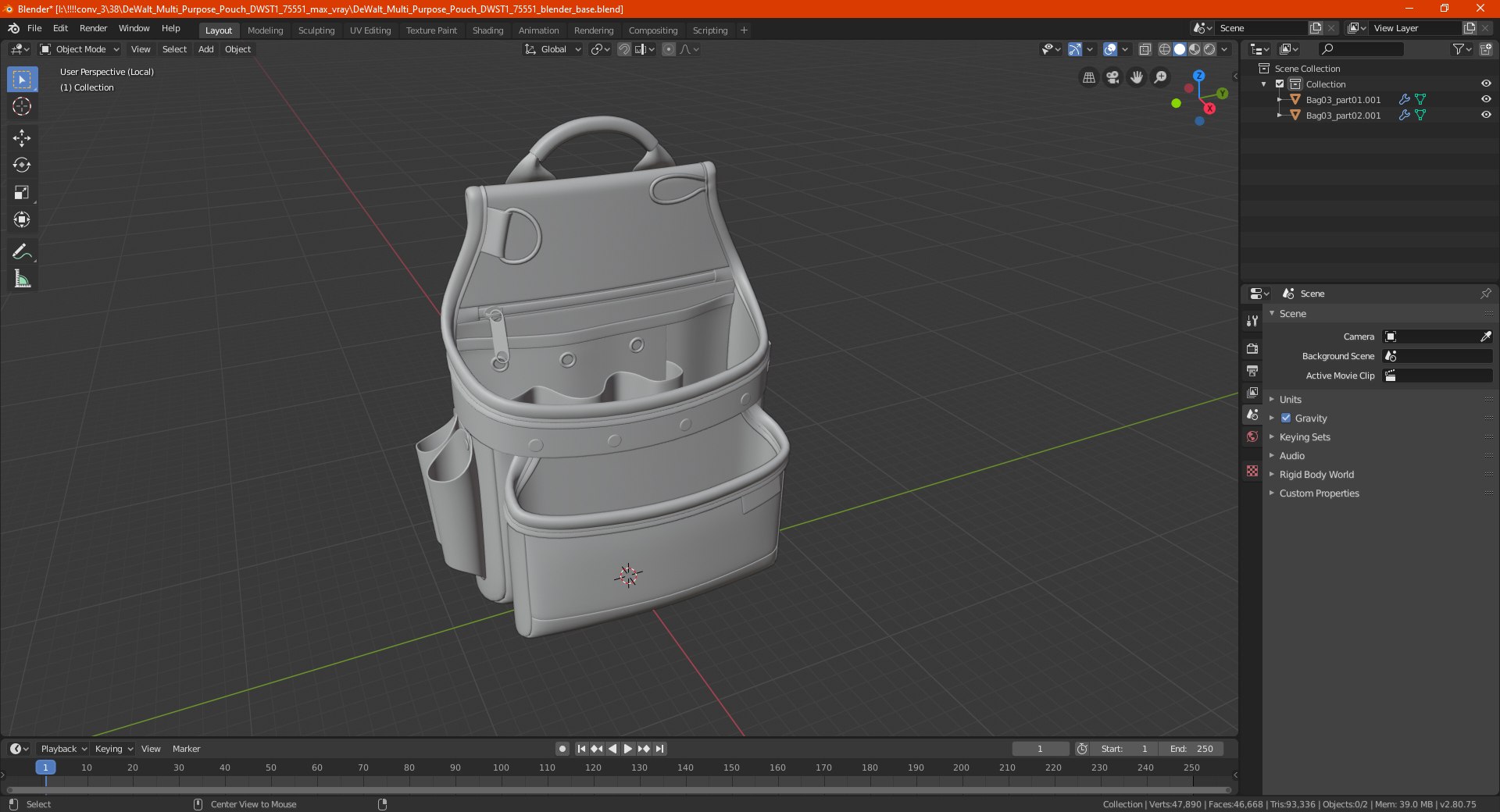 3D Heavy Duty Multi Purpose Tool Pouch Dusty Model - TurboSquid 1807897