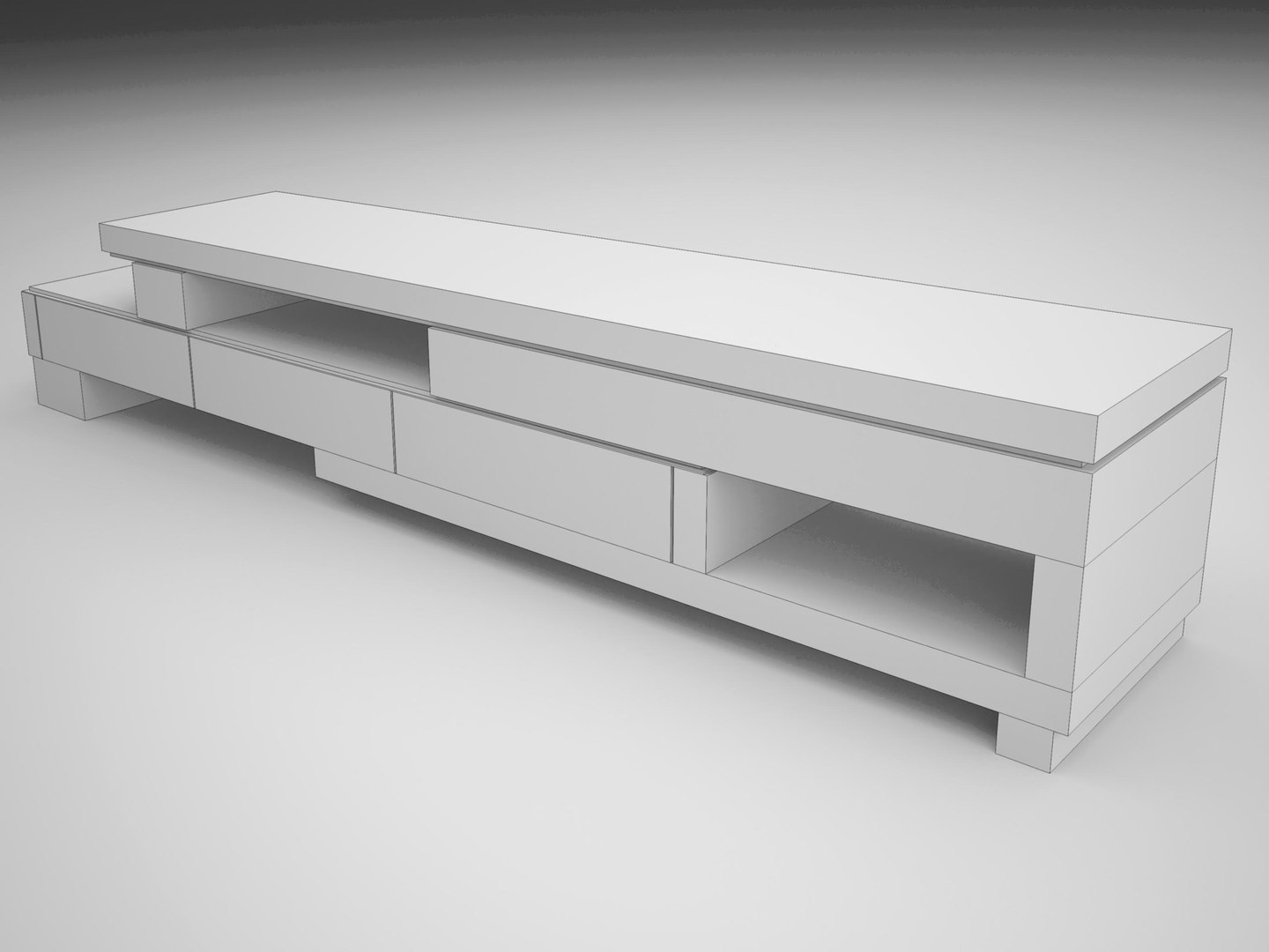 Modern tv unit model - TurboSquid 1238428