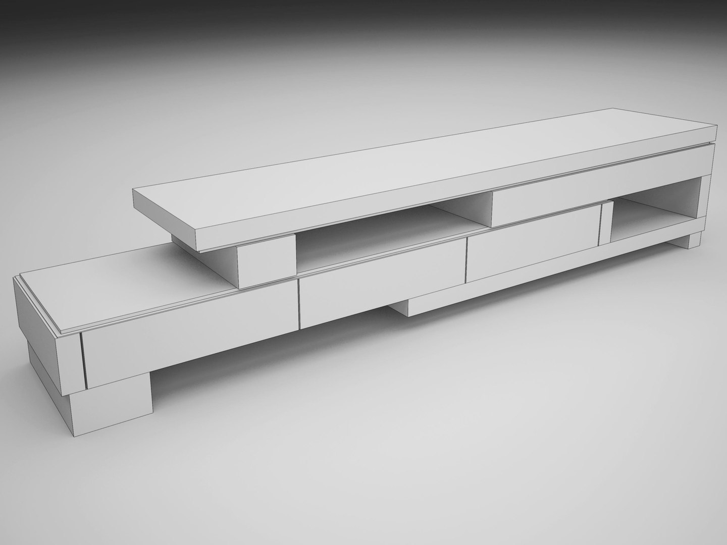 Modern tv unit model - TurboSquid 1238428