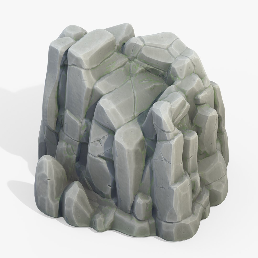 3D Stylized Rock Stone Cliff - TurboSquid 2166799