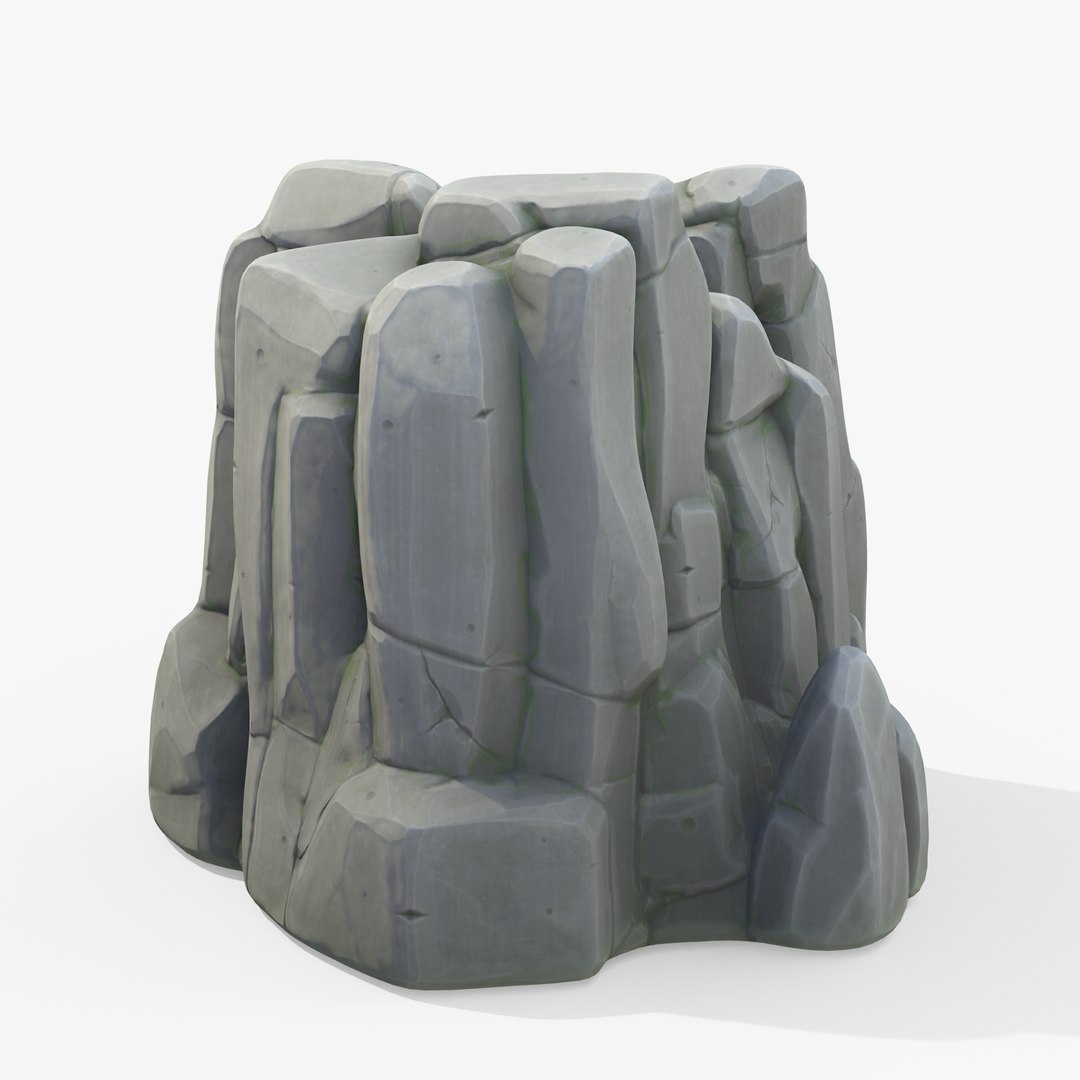 3D Stylized Rock Stone Cliff - TurboSquid 2166799