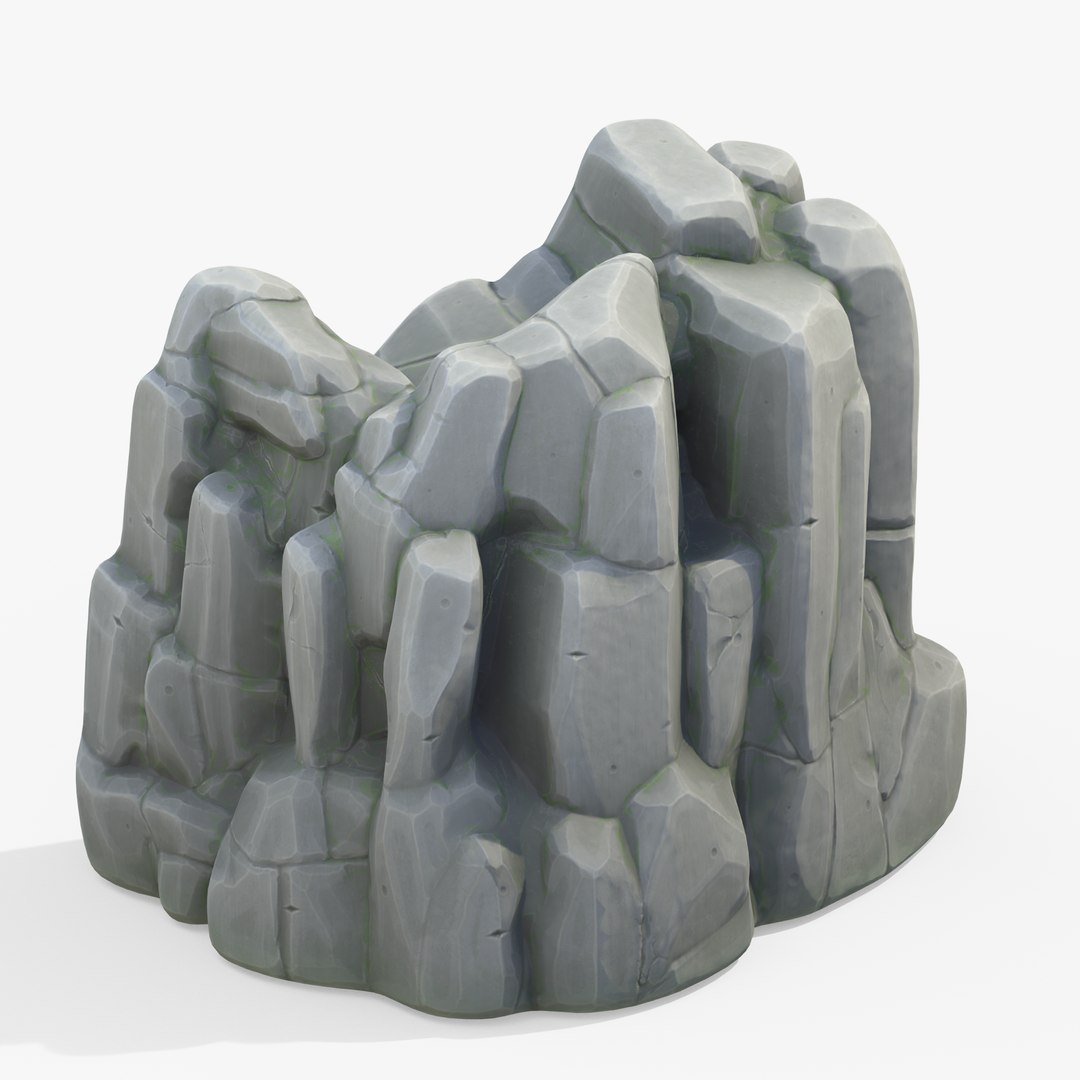 3D Stylized Rock Stone Cliff - TurboSquid 2166799