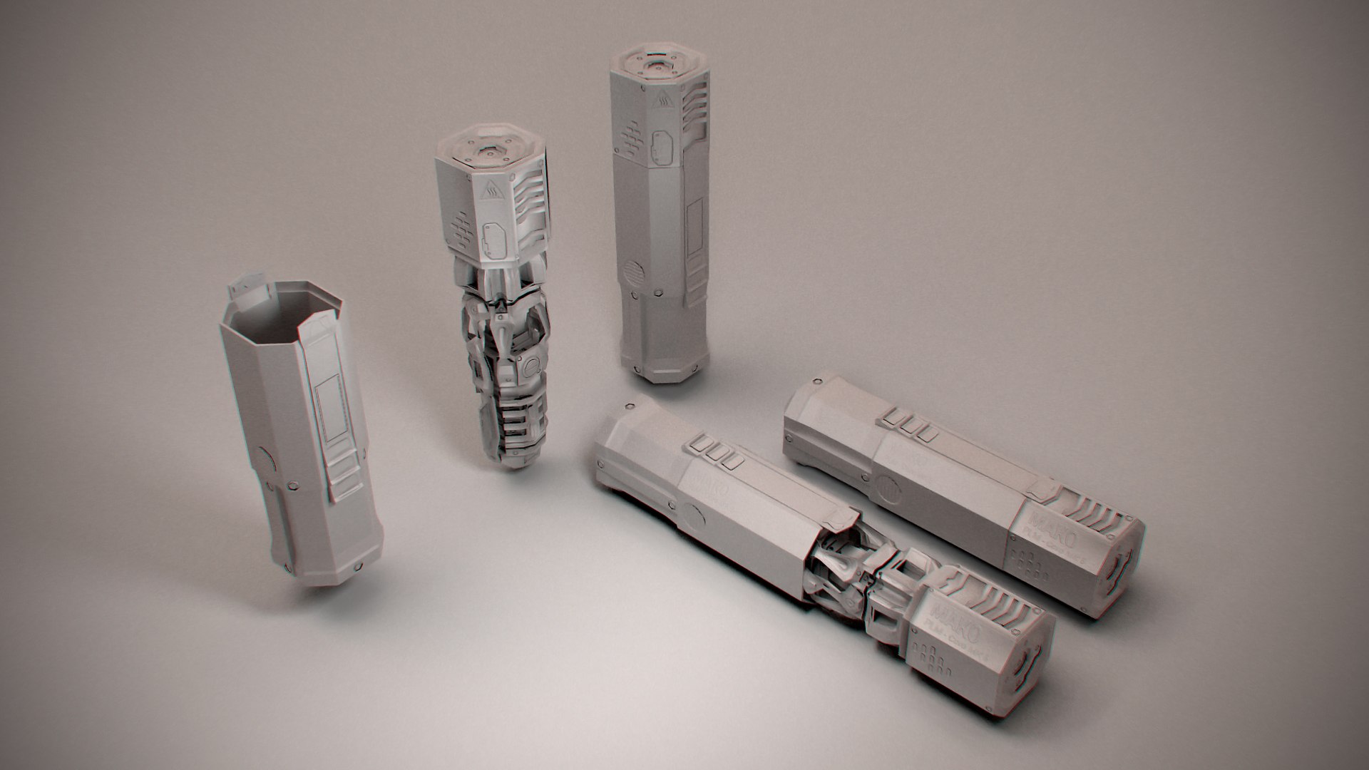 3d Model Energy Core Case Low-poly