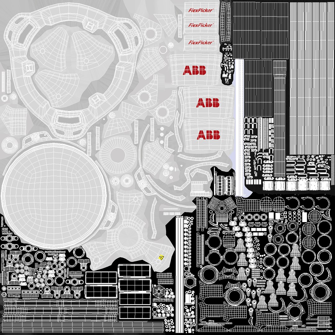 3D parallel robot abb irb360 - TurboSquid 1587824