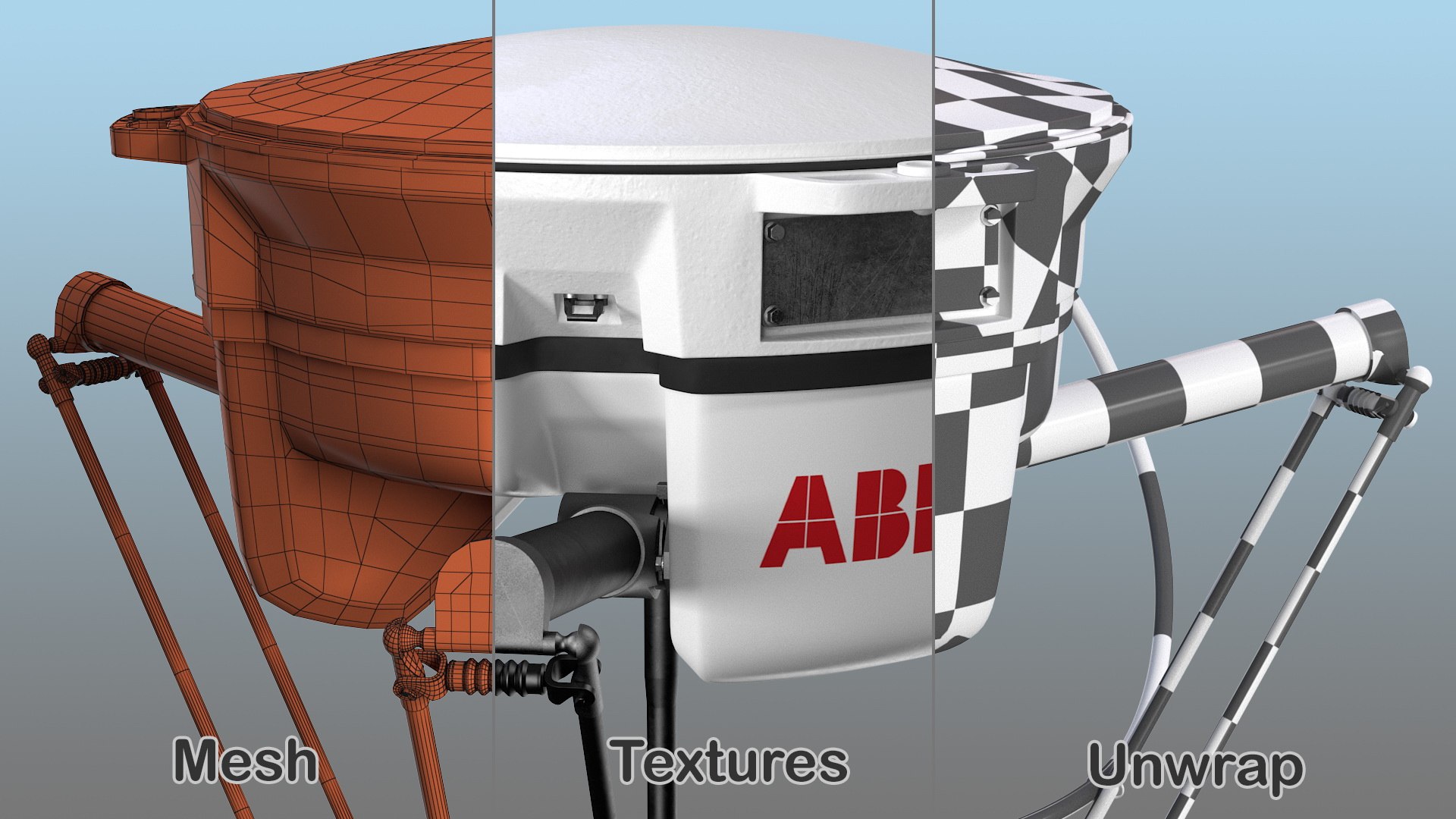 3D parallel robot abb irb360 - TurboSquid 1587824