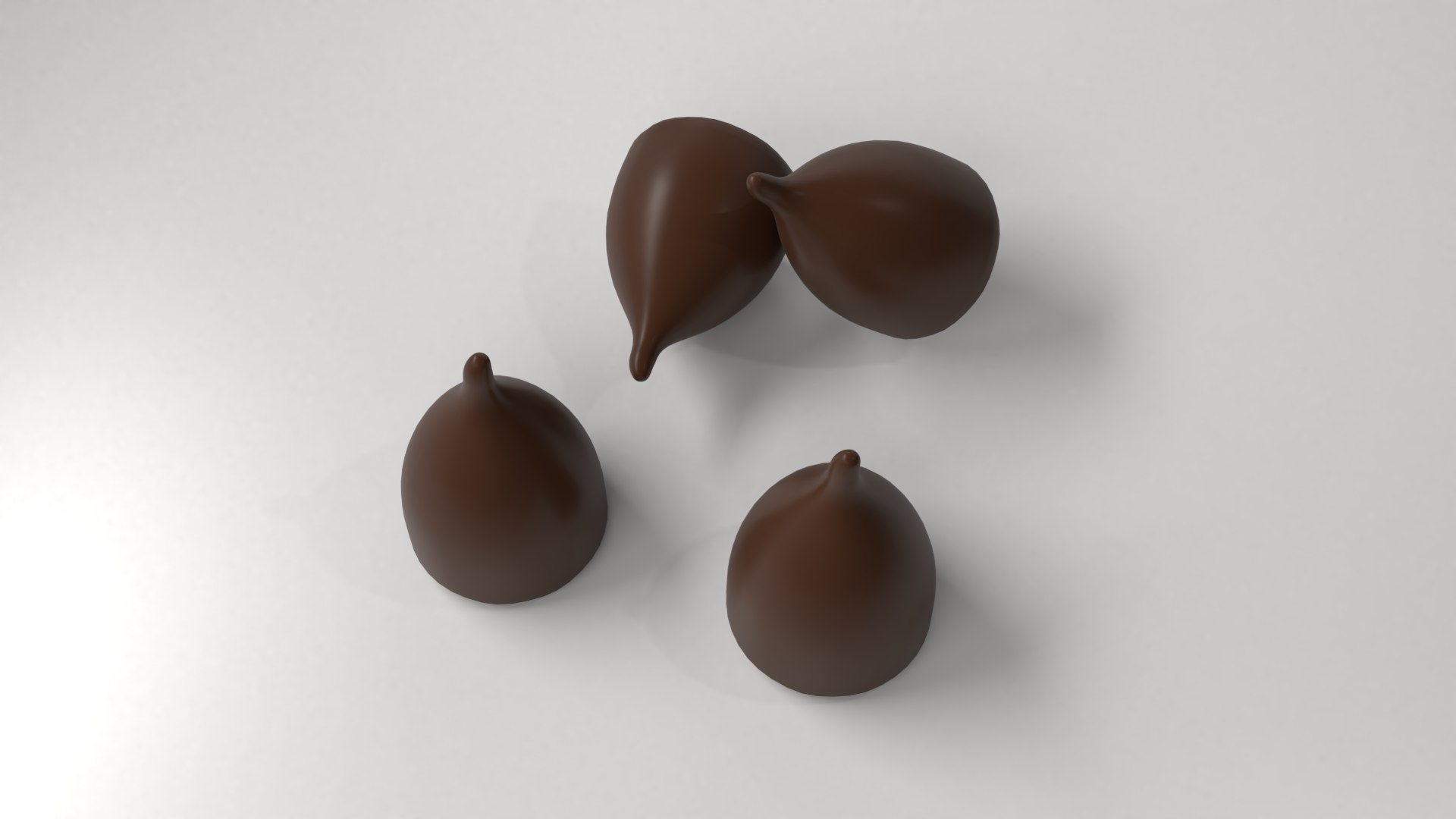3D Milk Chocolate Chip Model - TurboSquid 1474804
