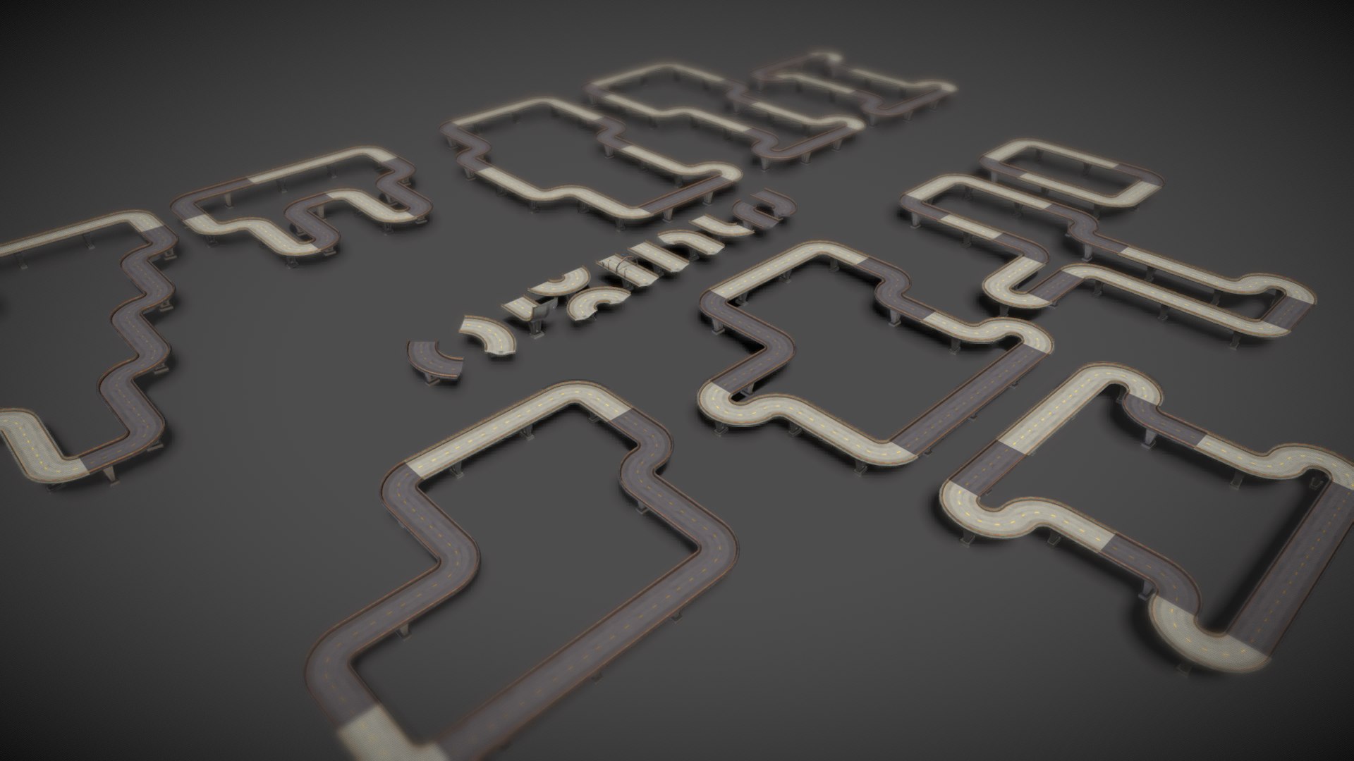 Modular Road Pack 3D 3D - TurboSquid 2256803