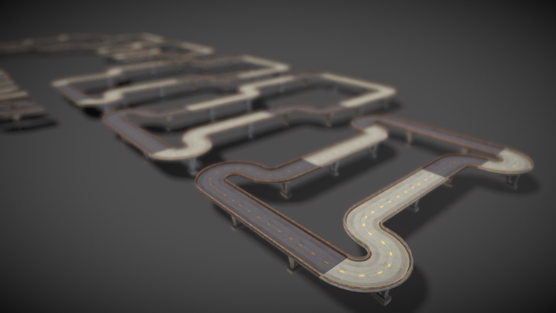 Modular Road Pack 3D 3D - TurboSquid 2256803