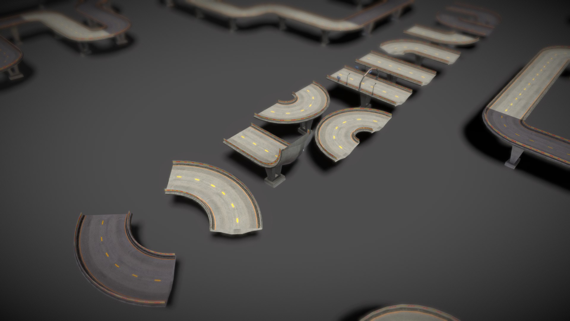 Modular Road Pack 3D 3D - TurboSquid 2256803