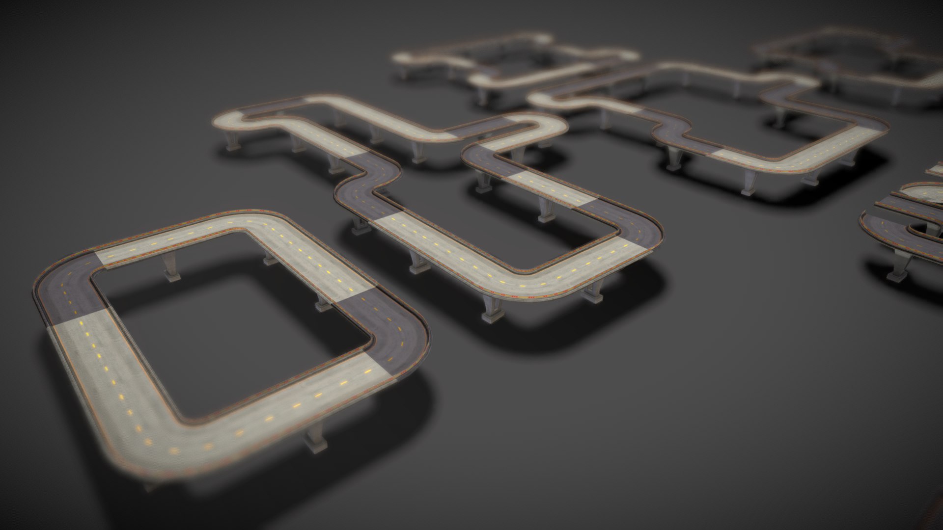 Modular Road Pack 3D 3D - TurboSquid 2256803