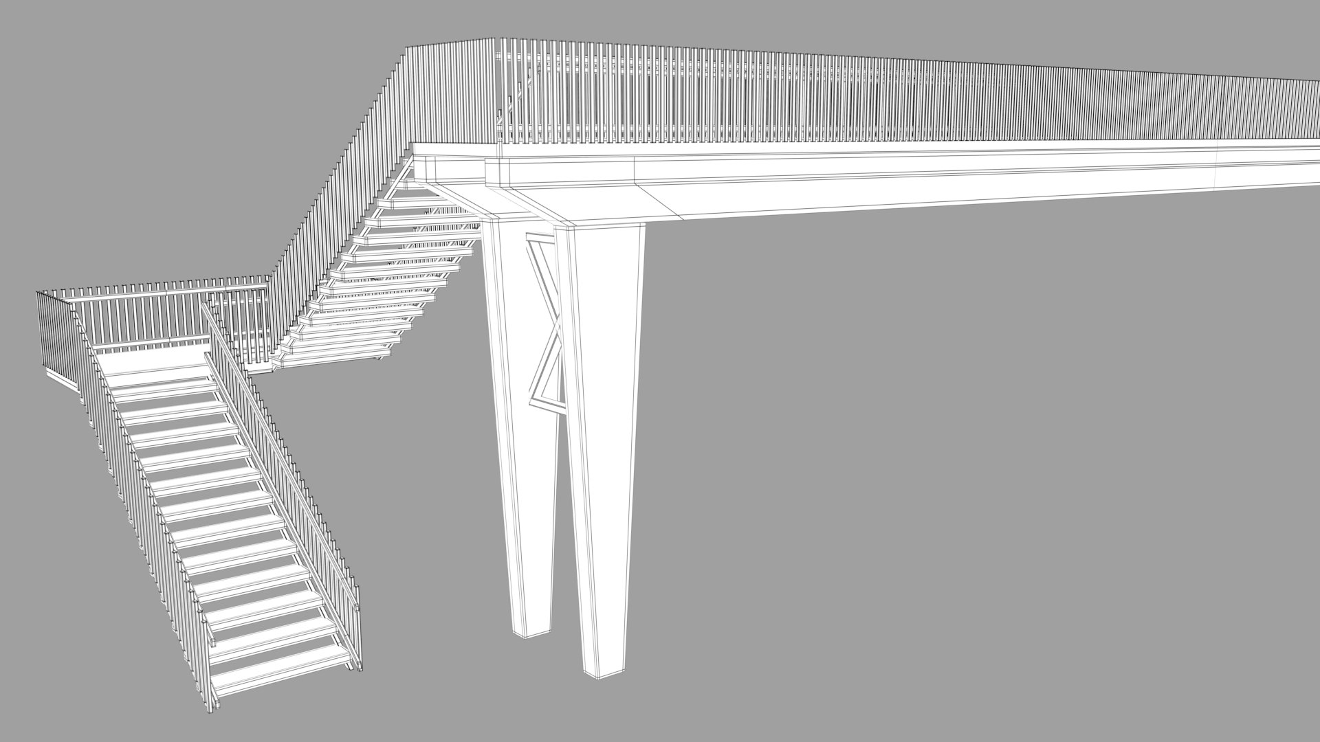 CITYFOOTBRIDGE 3D Model - TurboSquid 2003599
