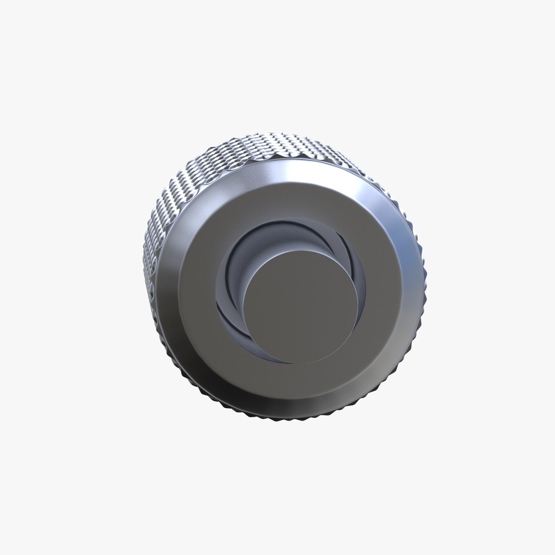 3d Button Metal Model