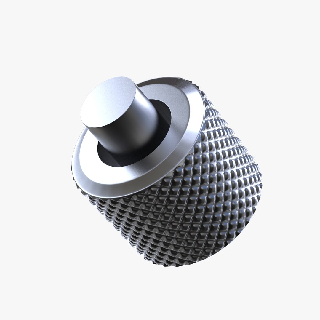 3d Button Metal Model