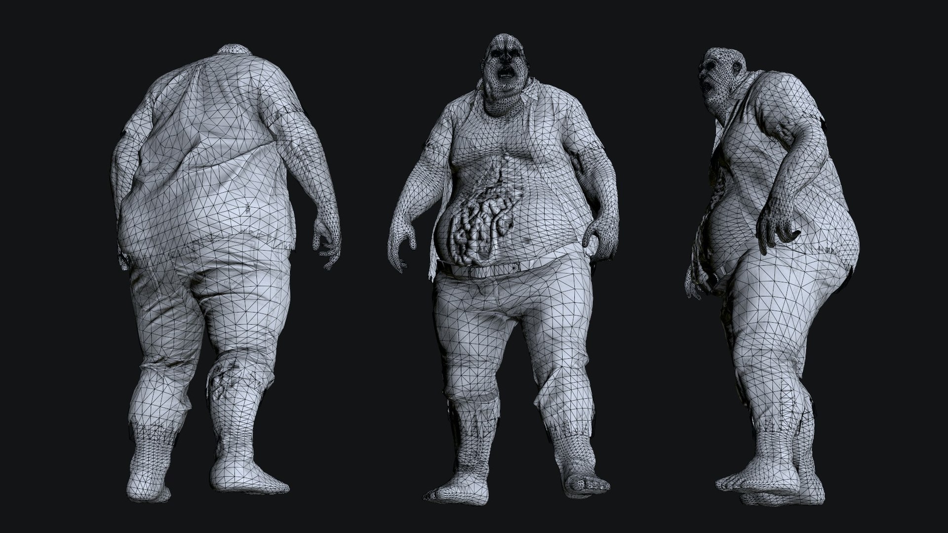 Classic Zombie Fat Model - TurboSquid 2169511