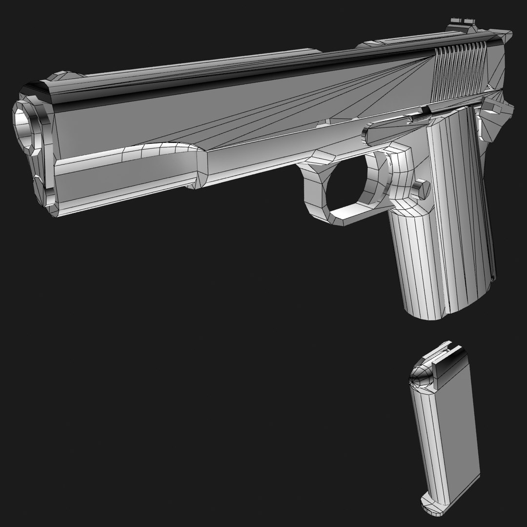 M1911a1 Pistol 3d Max