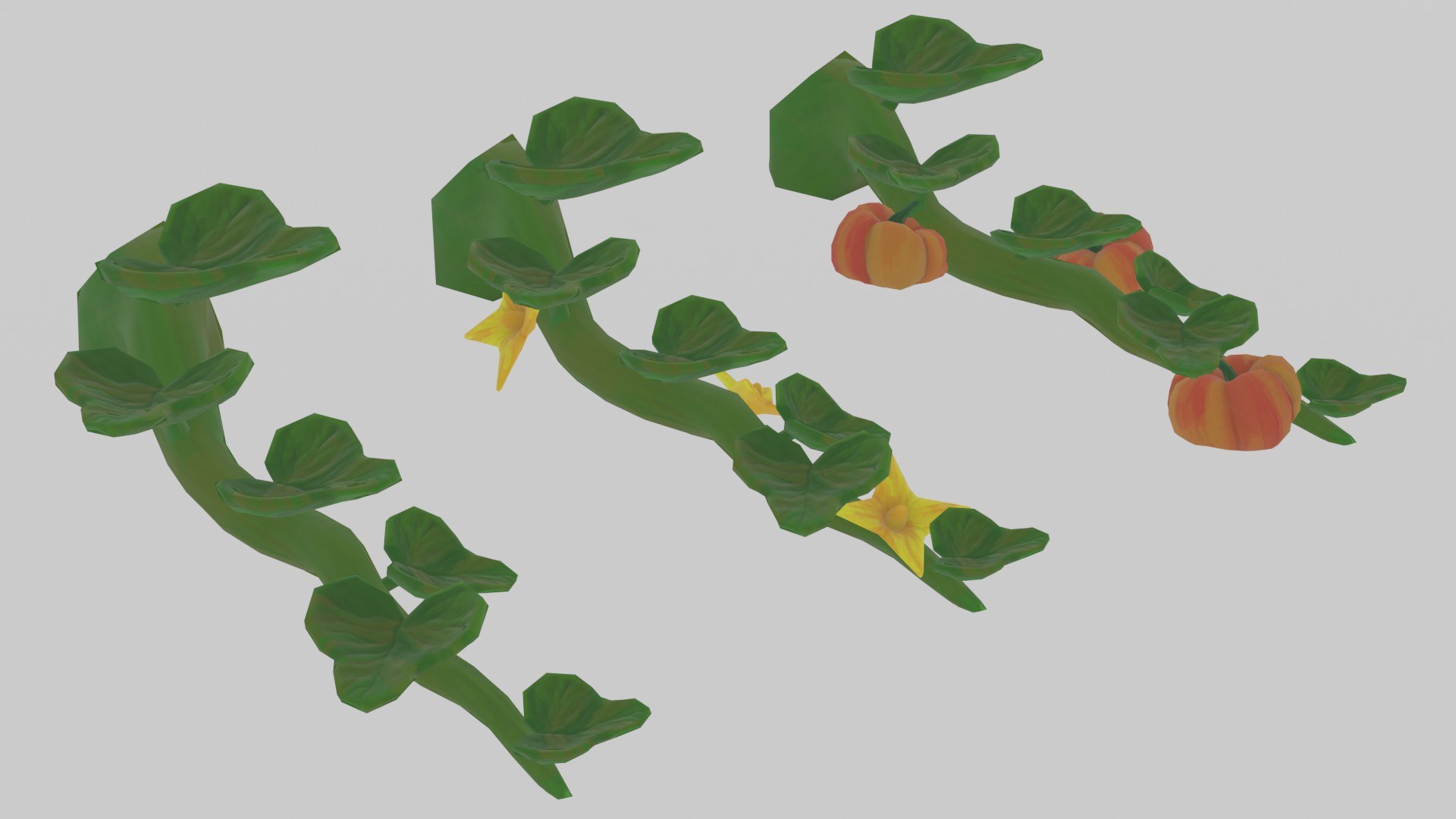 Free Game Ready Pumpkin Grow Stages 3D Model - TurboSquid 2148549