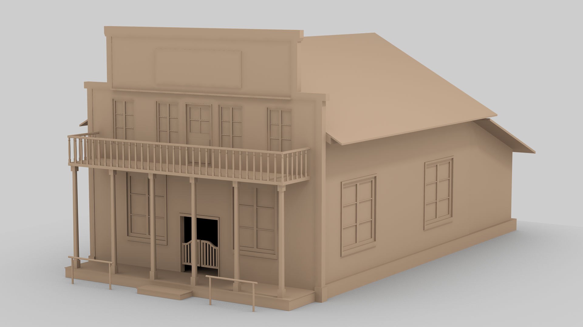 3D Wild West Saloon Model - TurboSquid 2217017