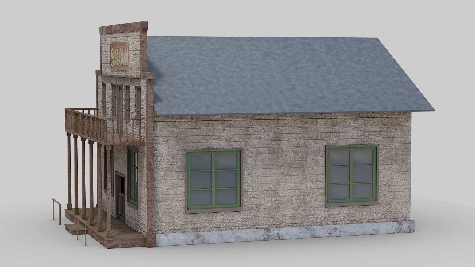 3D Wild West Saloon Model - TurboSquid 2217017