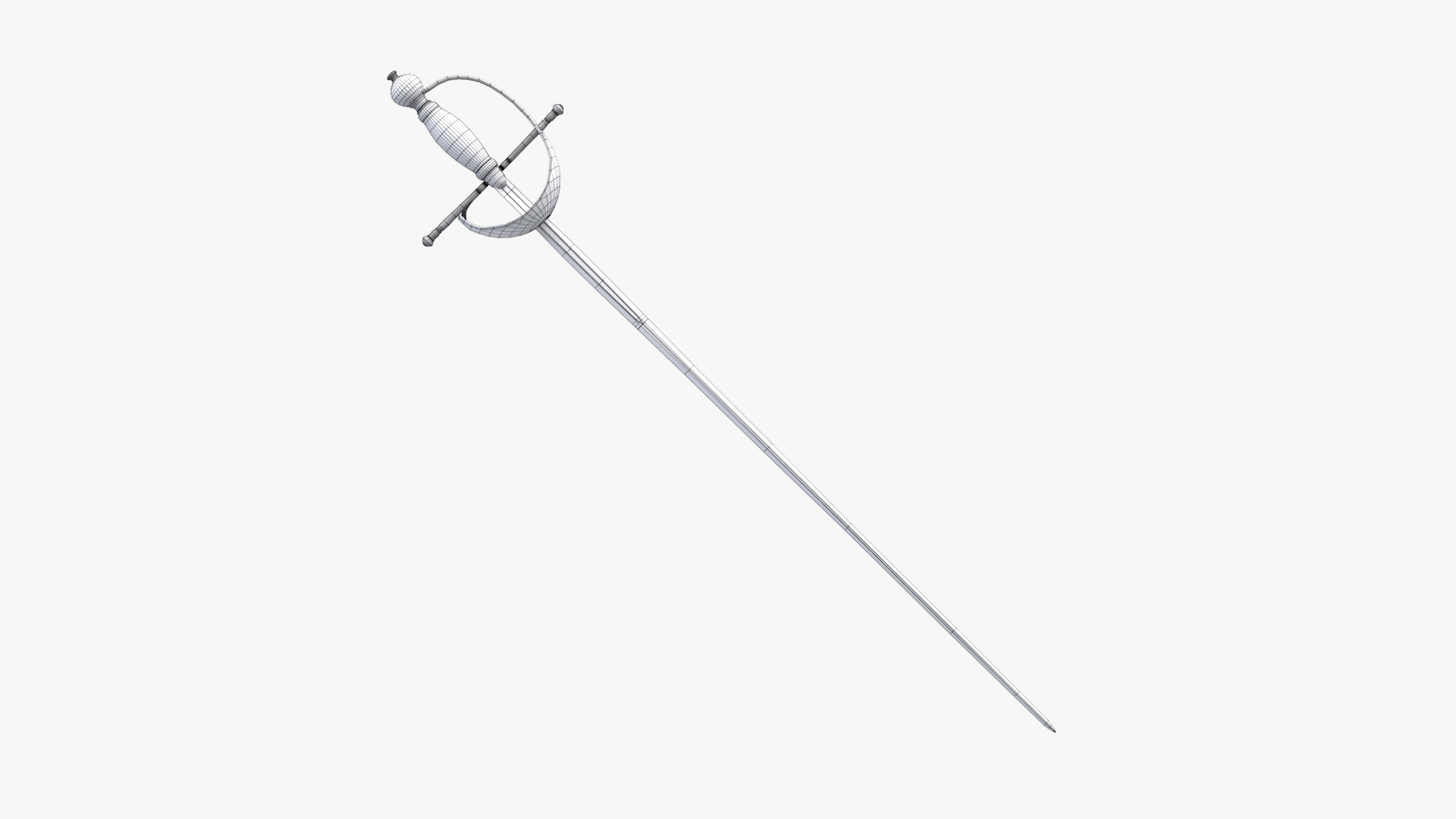 Antique Rapier Sword 3D Model - TurboSquid 1569261