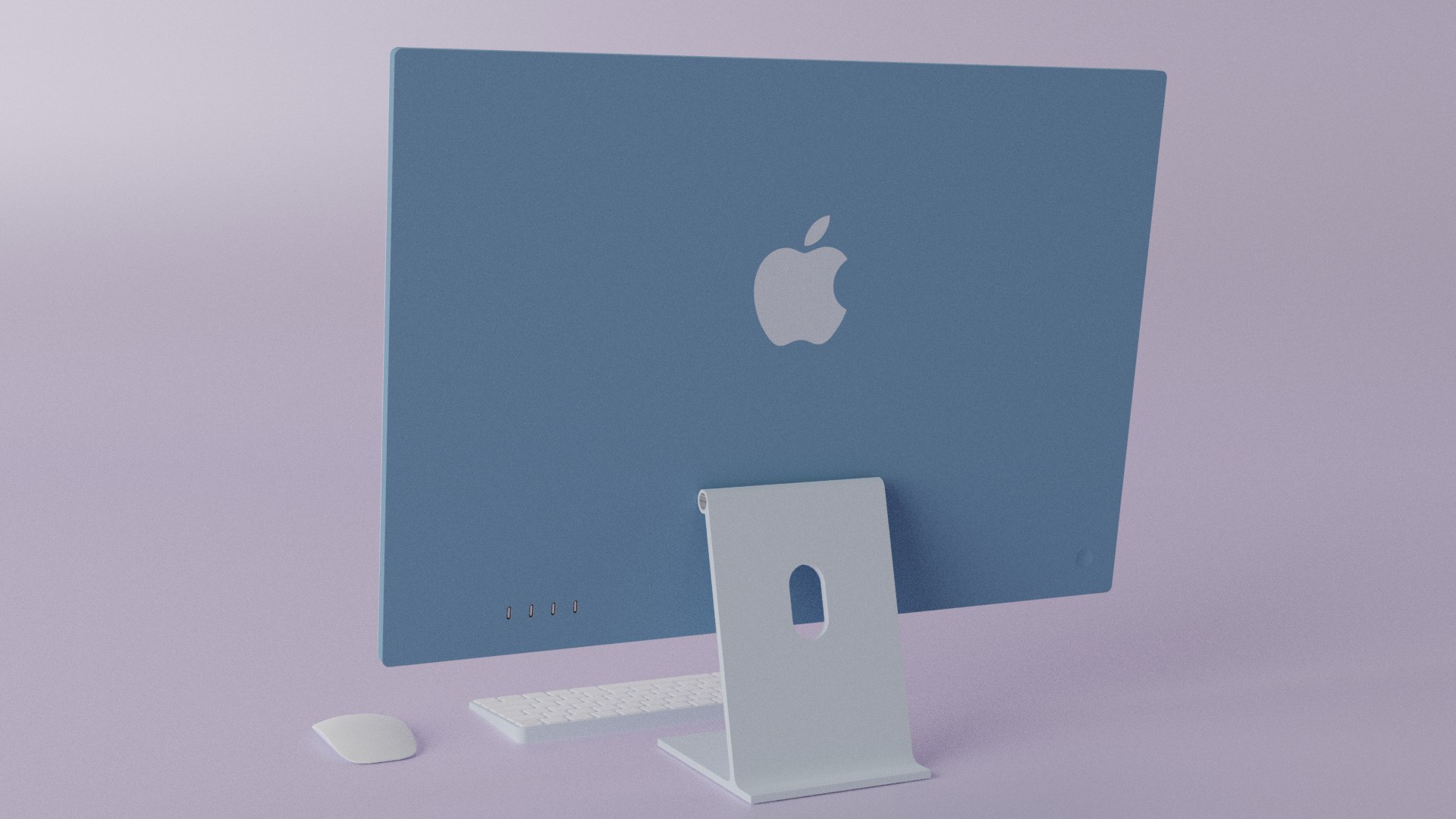 3D iMac 24-inch 2021 Blue model - TurboSquid 1937945