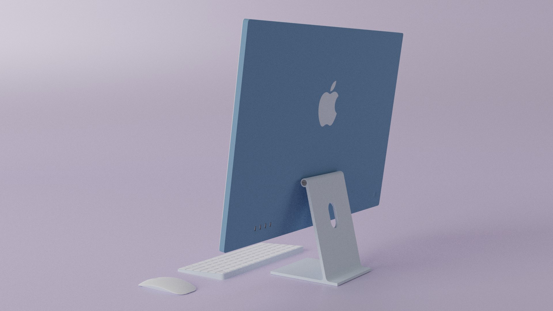 3D iMac 24-inch 2021 Blue model - TurboSquid 1937945