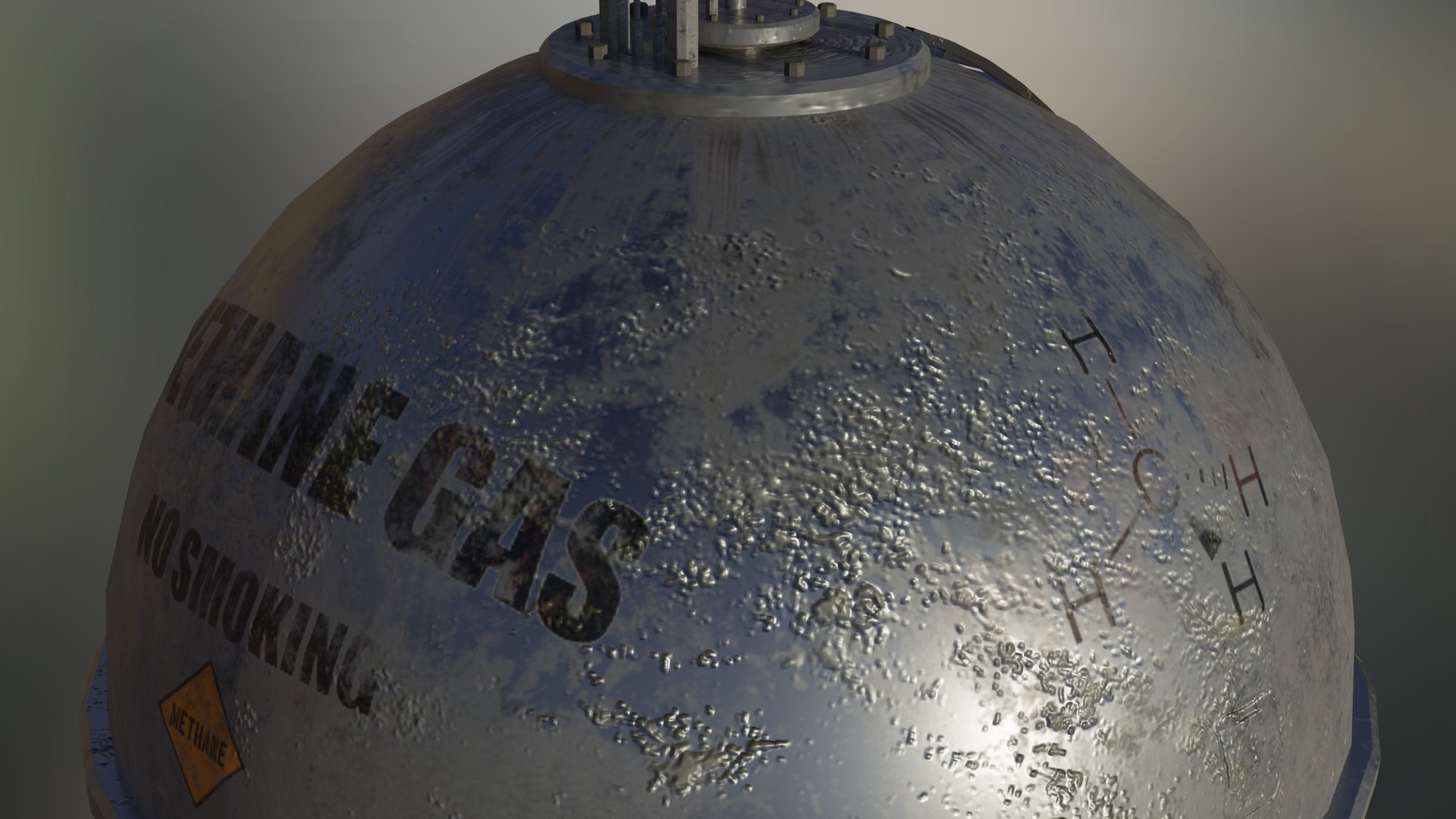 3D Methane Gas Spherical Storage Tank - TurboSquid 1806793