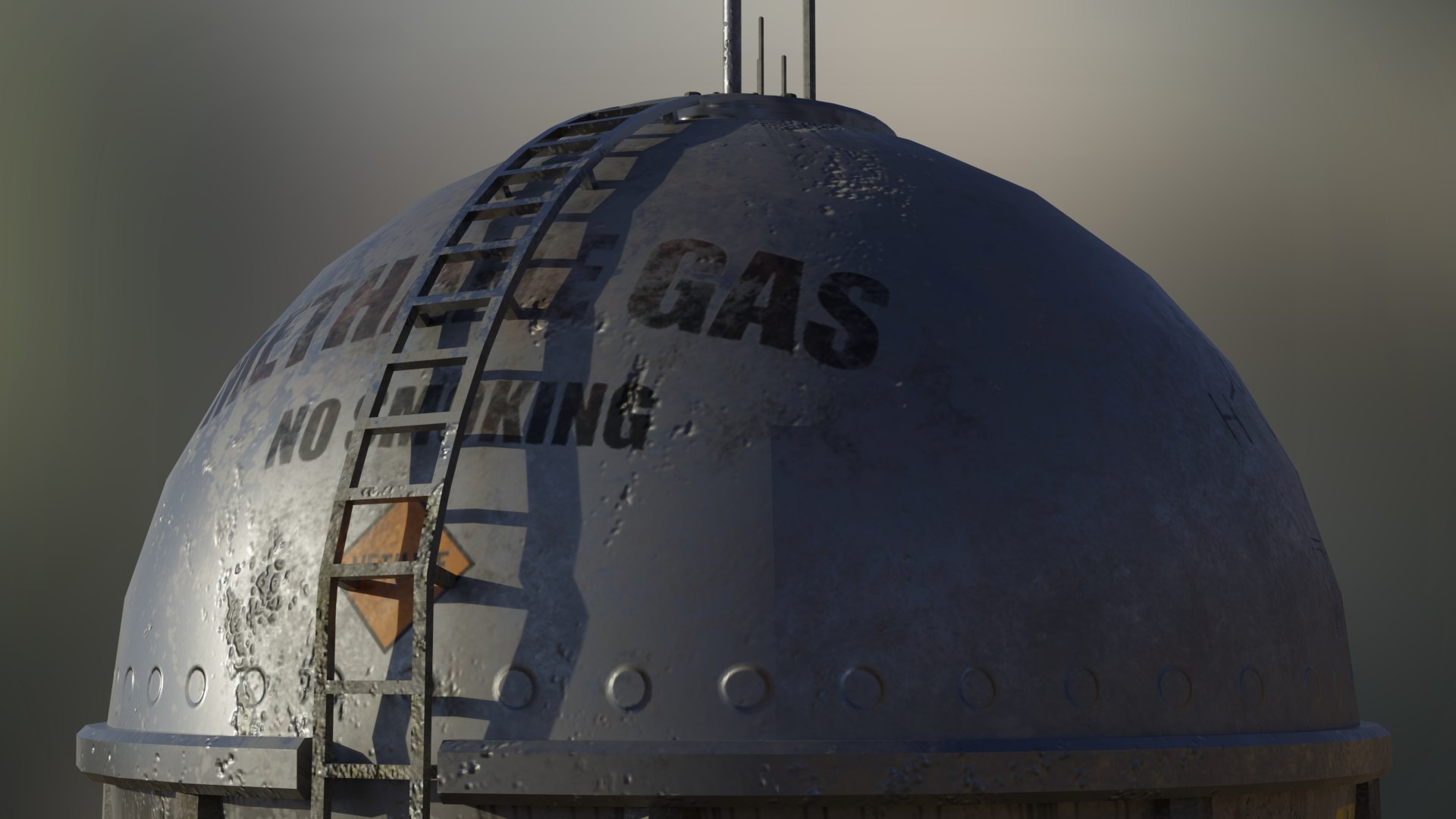 3D Methane Gas Spherical Storage Tank - TurboSquid 1806793