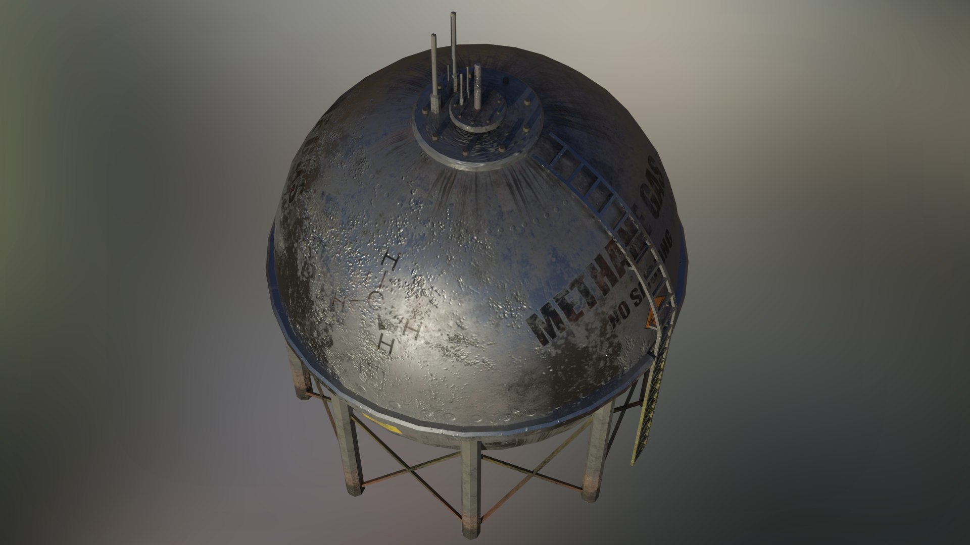 3D Methane Gas Spherical Storage Tank - TurboSquid 1806793
